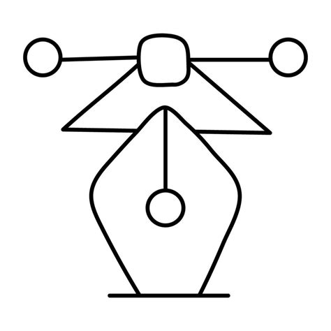 Pen With Nodes On Web Page Bezier Tool Icon 46165886 Vector Art At Vecteezy