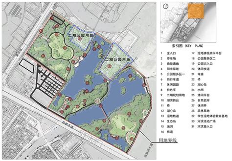 梅沙村湿地公园规划设计总平面图 建科园林景观设计