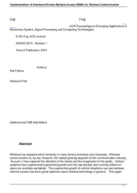 pdf implementation of interleave division multiple access idma for