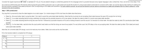 solved consider the regular expression 0 11 on alphabet s