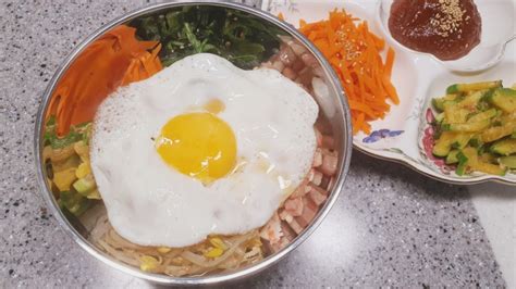 야채 비빔밥 속 재료 만들기 2 콩나물무침과 애호박볶음 만드는 법