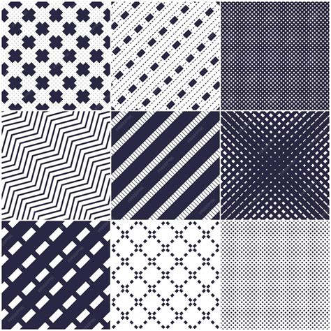 Premium Vector Minimal Lines Vector Seamless Patterns Set Abstract Backgrounds Collection