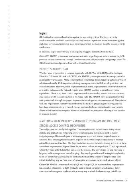 Ingres Database And Compliance Pdf