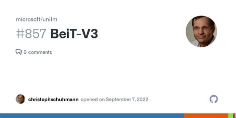 BeiT V3 Issue 857 Microsoft Unilm GitHub
