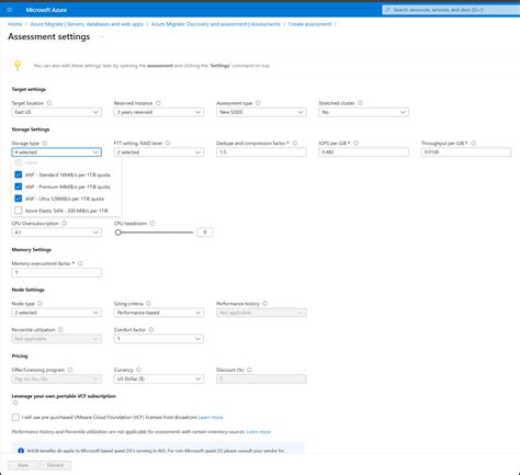 Créer Une évaluation Avs Avec Azure Migrate Azure Migrate Microsoft Learn