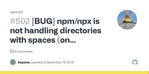 Bug Npmnpx Is Not Handling Directories With Spaces On Windows