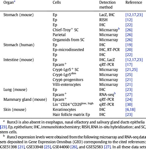 Evidence For Lack Of Runx3 Expression In Various Epithelia Download