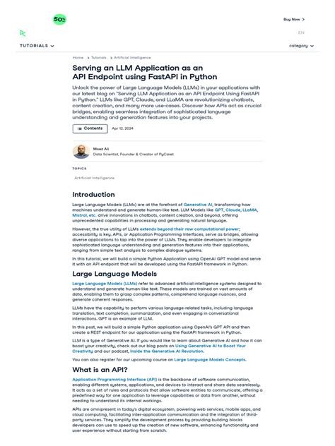 Build Llm Api With Fastapi In Python Pdf Artificial Intelligence