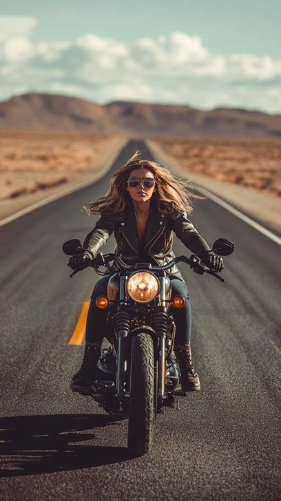 Free Desert Motorcycle Ride Photo Motorcycle Desert Woman