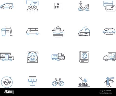 Inventory Tracking Line Icons Collection Tracking Inventory Control Management Stock
