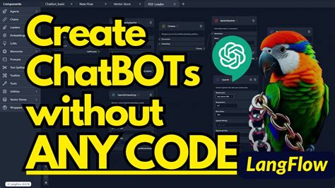 ⛓️ langflow build chatbots without writing code langchain youtube