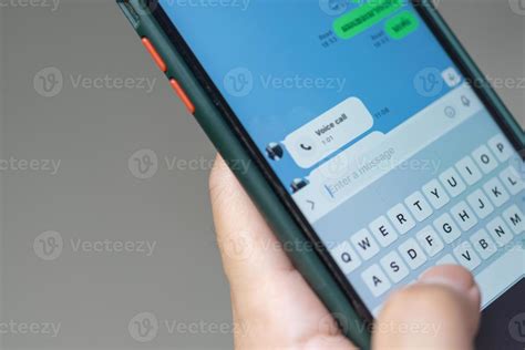 Man Sending Text Message And Sms With Smartphone Communication Concept Finger Typing With