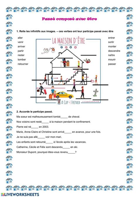 Passé Composé Avec être Online Exercise For Live Worksheets