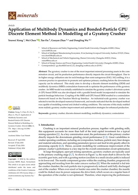 Pdf Application Of Multibody Dynamics And Bonded Particle Gpu