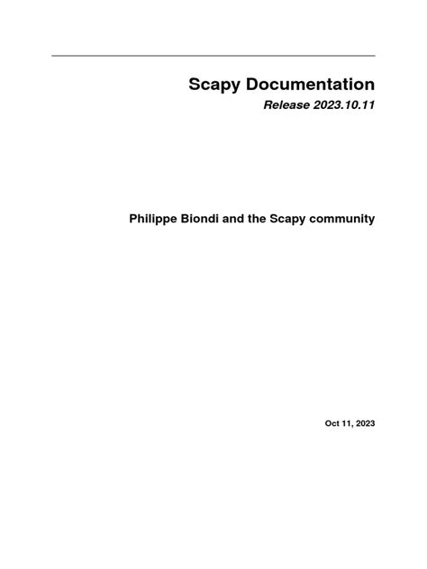 Scapy Pdf