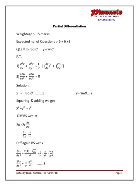 Partial Differentiation Latest Pdf