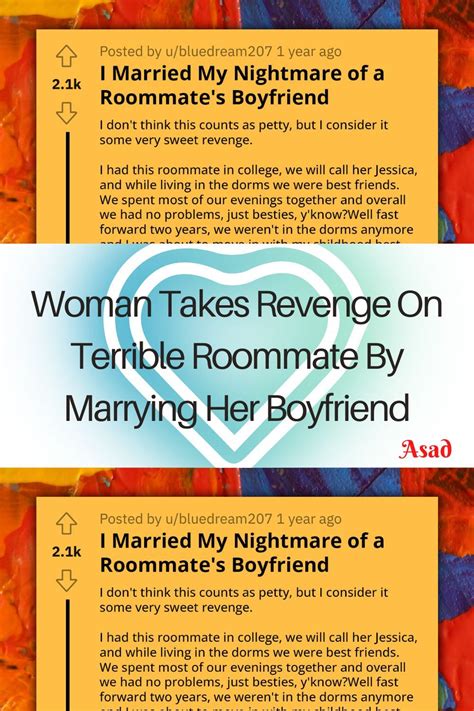 Woman Takes Revenge On Terrible Roommate By Marrying Her Boyfriend Artofit