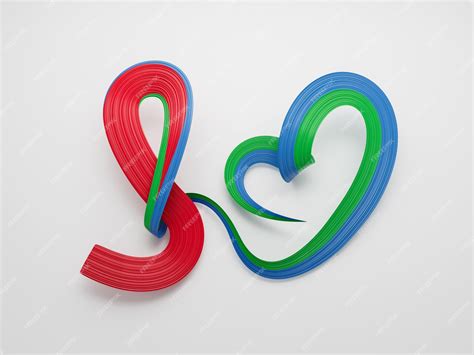 Premium Photo 3d Flag Of Eritrea Heart Shaped Wavy Awareness Ribbon Flag On White Background
