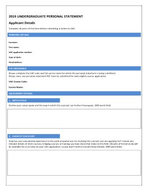 Fillable Online How To Write A UCAS Undergraduate Personal Statementbabe Leaver Personal