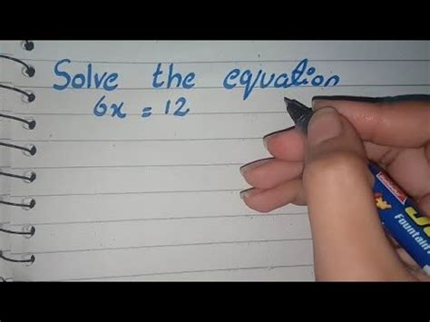 Solve The Equation X X Solve The Equation YouTube