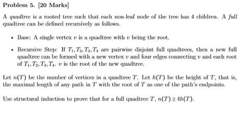 Solved A Quadtree Is A Rooted Tree Such That Each Non Leaf