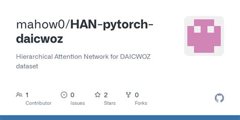 Github Mahow Han Pytorch Daicwoz Hierarchical Attention Network For Daicwoz Dataset