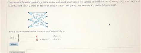 Solved The Complete Bipartite Graph Km Nis The Simple