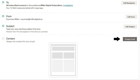 Mailchimp Tutorial How To Send A Mailchimp Email Miller Digital