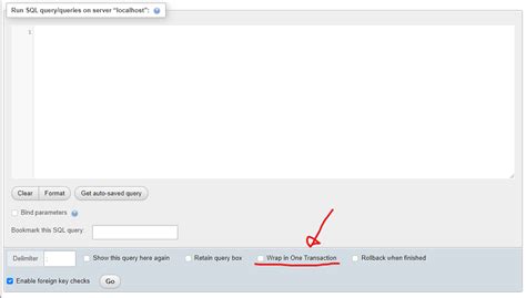 Feature Execute Multiple Queries From The Query Textbox Inside One Transaction · Issue 17834