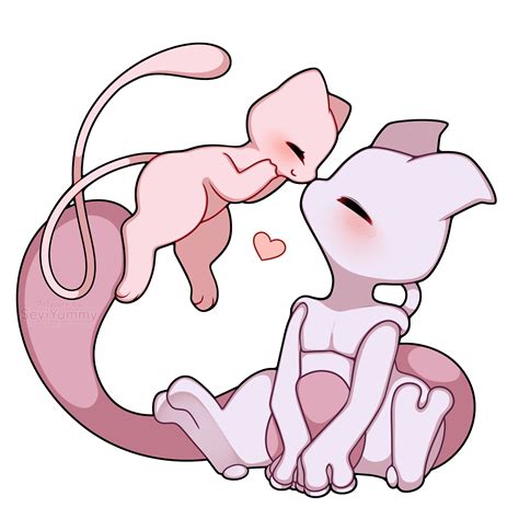 Sevi Seviyummy Mew Pokemon Mewtwo Nintendo Pokemon Absurdres Highres Closed Eyes Gen
