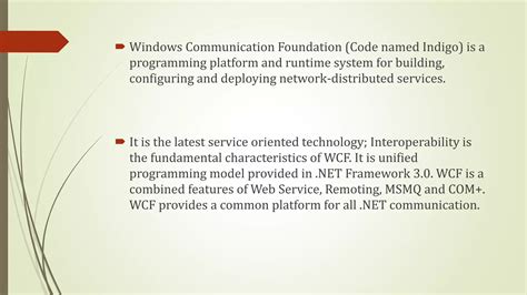 Wcf Windows Communication Foundation Ppt