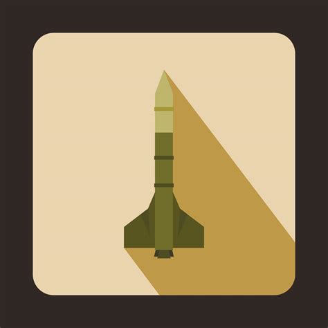 Military Rocket Weapon Icon Flat Style 14411689 Vector Art At Vecteezy