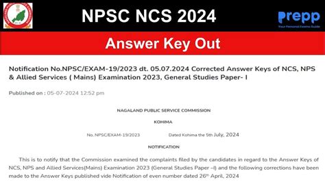 Npsc Final Answer Key 2023 Out For Ncs Nps And Allied Services