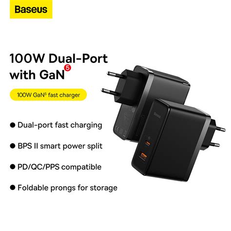 Baseus CCGP090201 GaN5 Pro USB USB C Wall Charger Price In BD RYANS