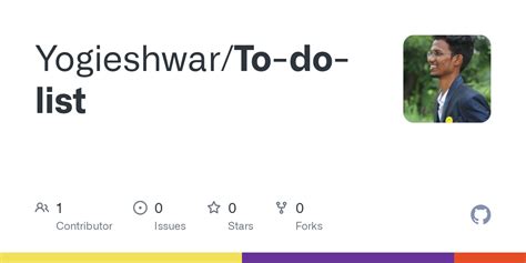 GitHub Yogieshwar To Do List