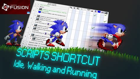 Tutorial Platformer Scripts Shortcut Idle Walking And Running Animation Clickteam Fusion 2