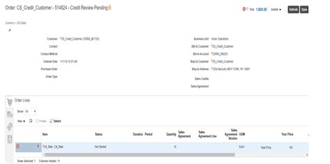 Oracle Cloud Application Oracle Fusion Credit Check