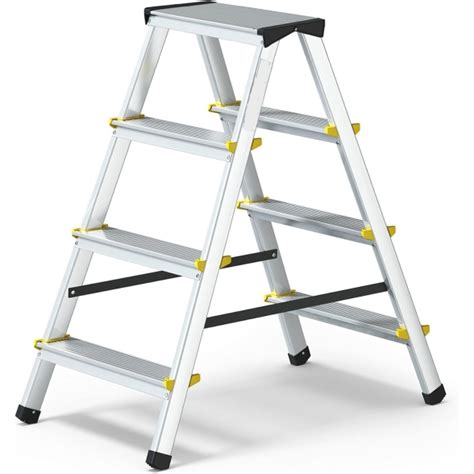 Sgabello Scala In Alluminio Gradini X Doppia Salita Kg