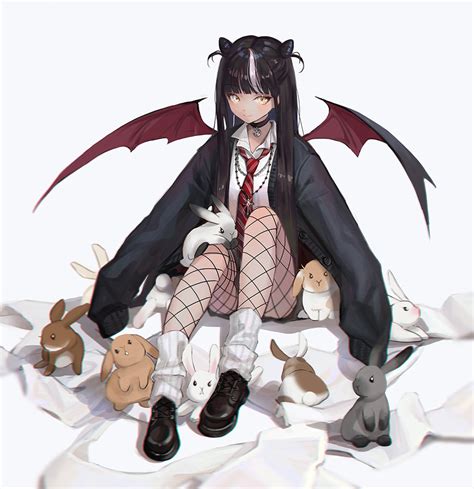 Anime Girl Demon Wings