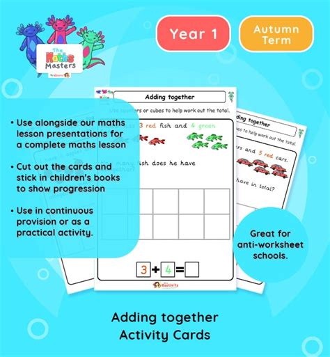Year 1 Adding Together Activity Cards Time Saving White Rose Pdf
