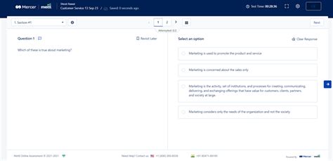 type of questions supported on mettl platform