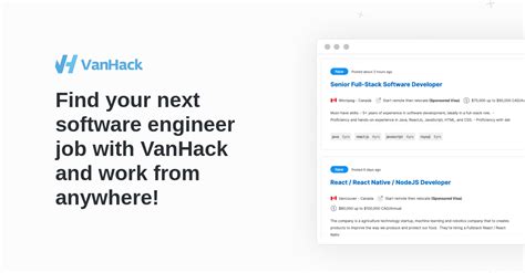 remote software engineer jobs vanhack