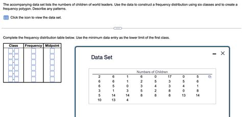 solved the accompanying data set lists the numbers of
