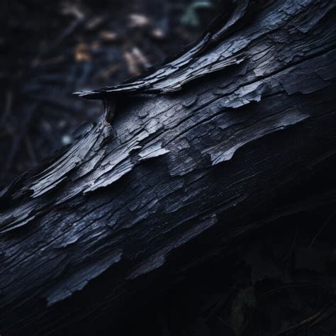 Premium AI Image A Close Up Of A Tree Trunk With Black Paint On It
