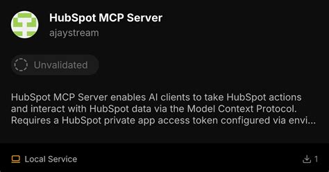 Hubspot Mcp Server Mcp Servers Lobehub