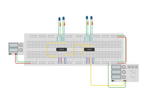 Circuit Design 4 Bit Asynchronus Downcounter Tinkercad