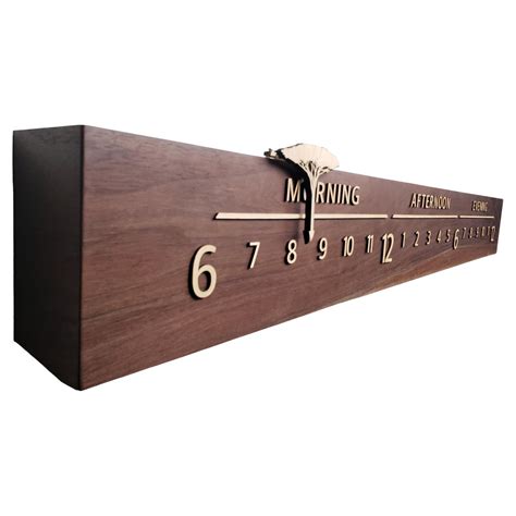 Altair 5 Foot Walnut And Maple Linear Clock For Sale At 1stdibs