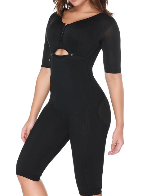 Fitvalen Womens Full Bodysuit Body Shaper Post Surgery Seamless Fajas Compression Garment Firm