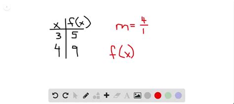 Solvedfor Each Table Of Values Find The Linear Function F Having The