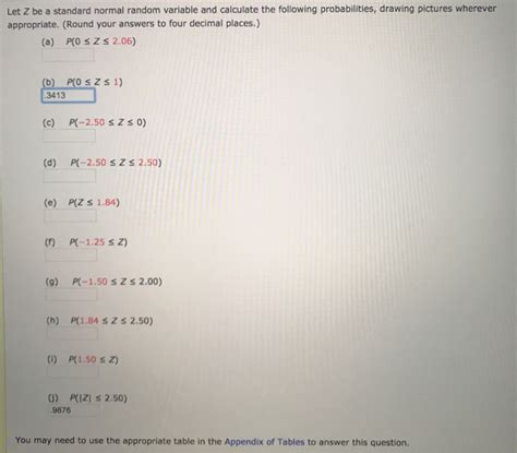 Solved Let Z Be A Standard Normal Random Variable And
